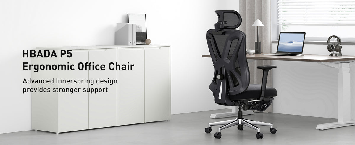 HBADA P5 Ergonomic Office Chair with Footrest