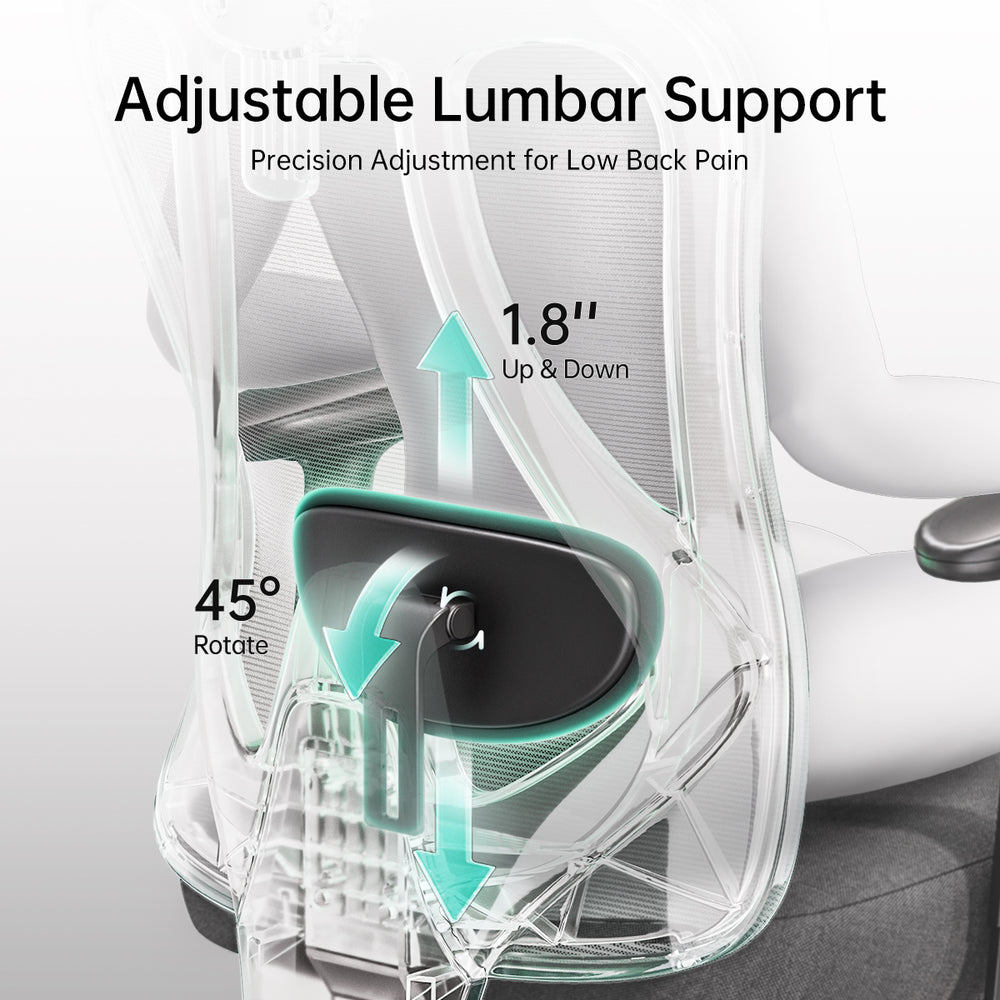 HBADA P1 Ergonomic Chair with Footrest