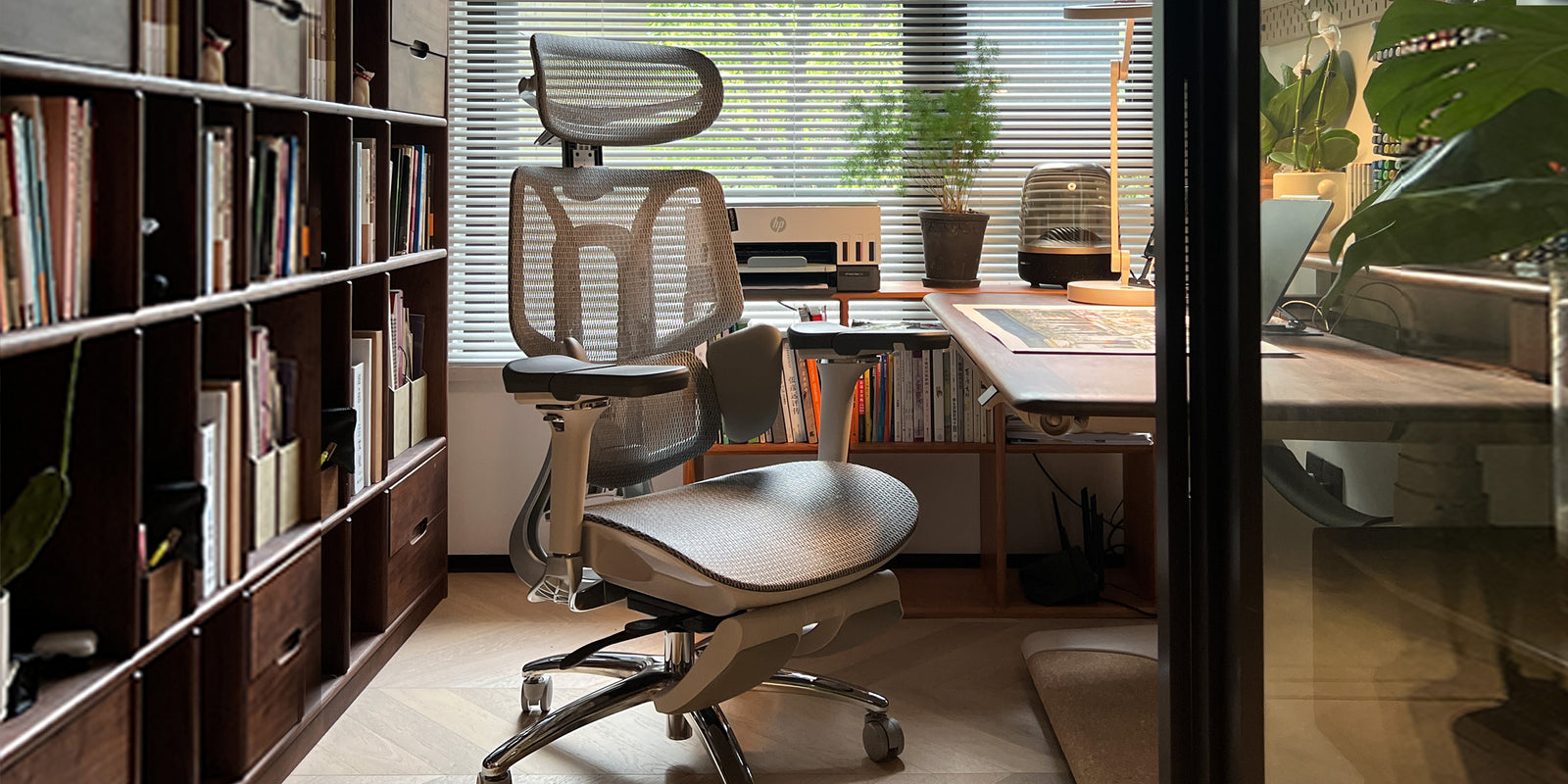 HBADA E3 Ergonomic Office Chair (With footrest) -White